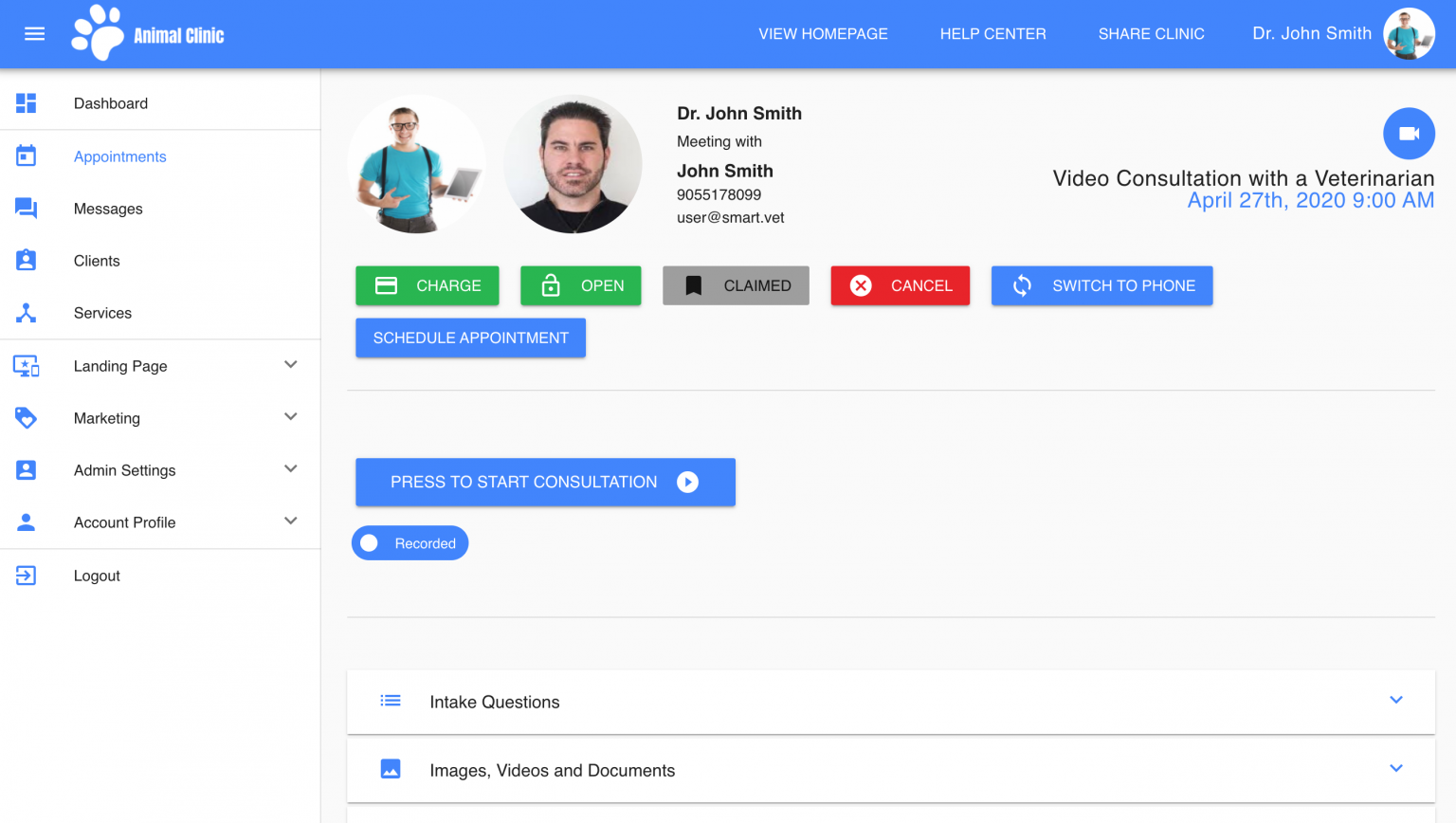 Smart.Vet - Virtual Care Platform - Smart.Vet