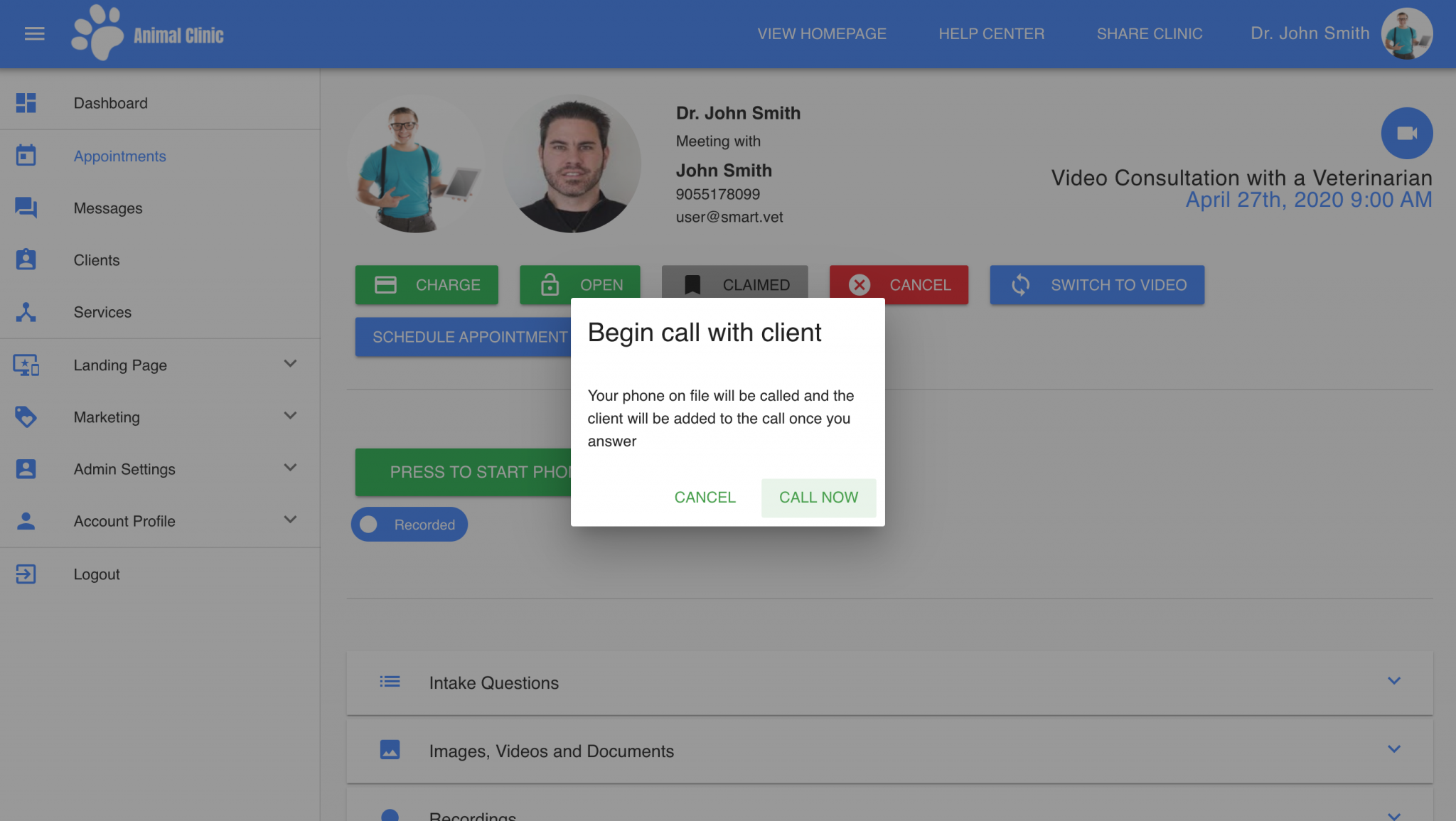 Smart.Vet - Virtual Care Platform - Smart.Vet